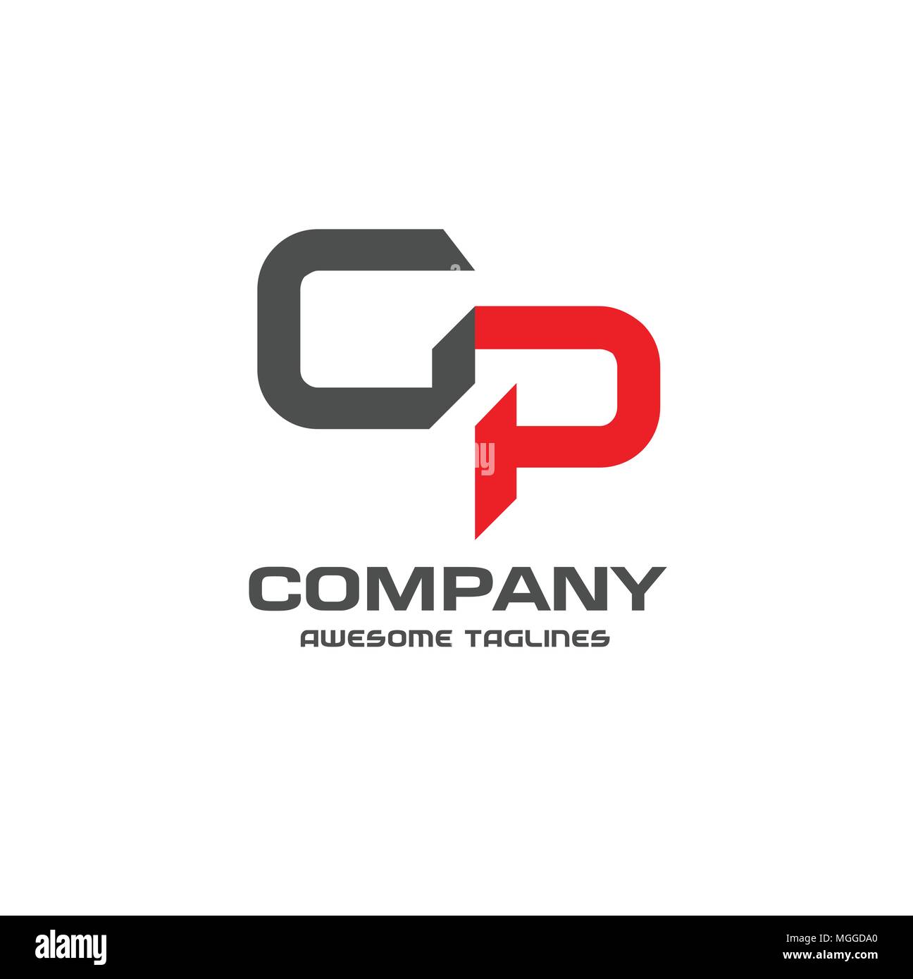 GP letter logo design vector illustration template, G letter logo ...