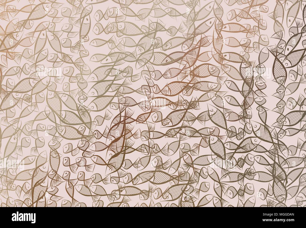 Abstract illustrations of fish, conceptual pattern. Good for design ...