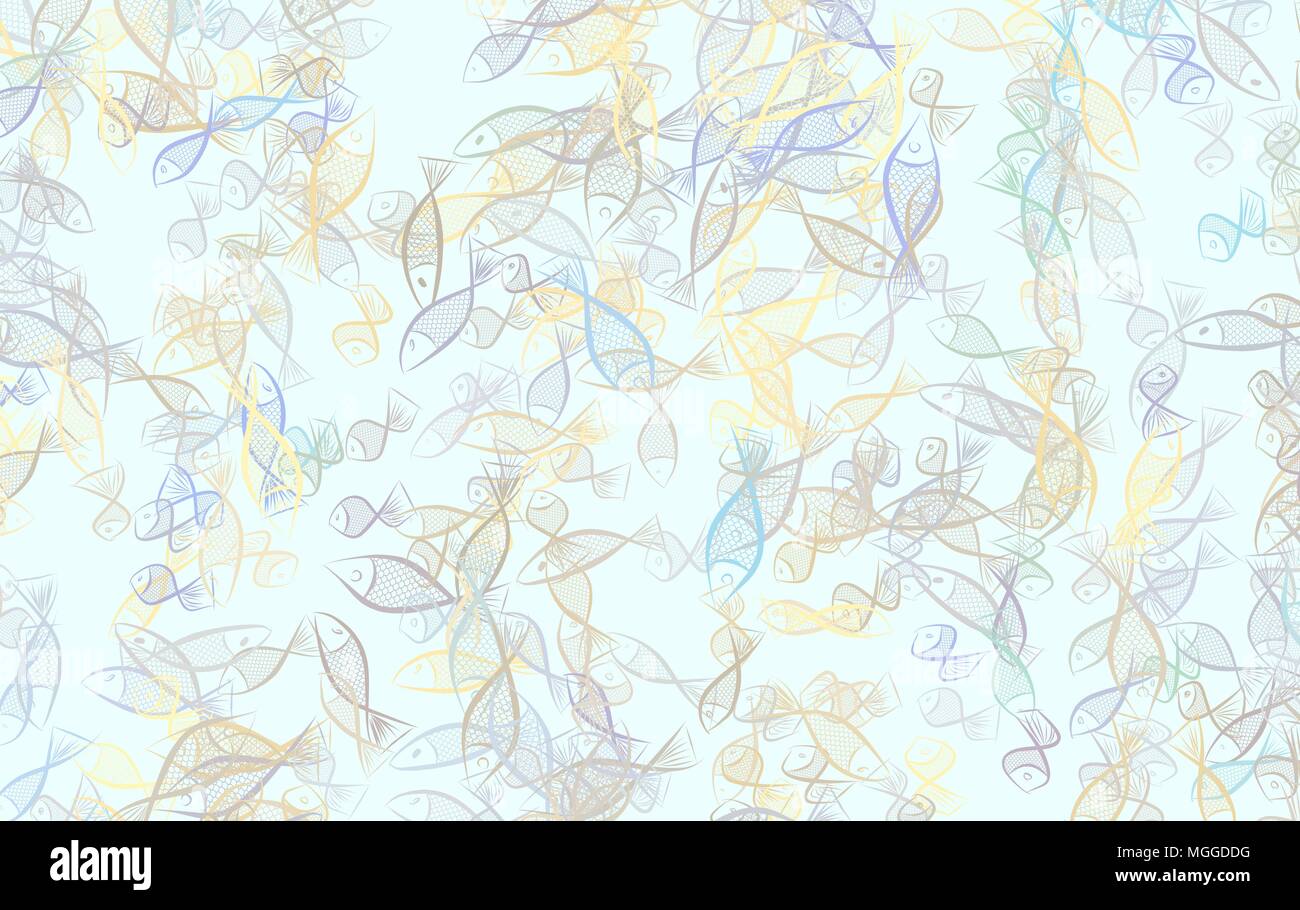 Abstract fish illustrations background pattern. Vector graphic Stock ...