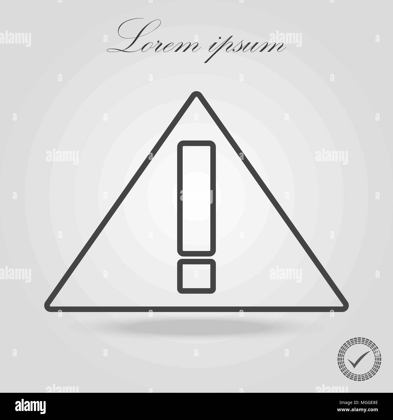 Exclamation danger sign attention Black and White Stock Photos & Images ...