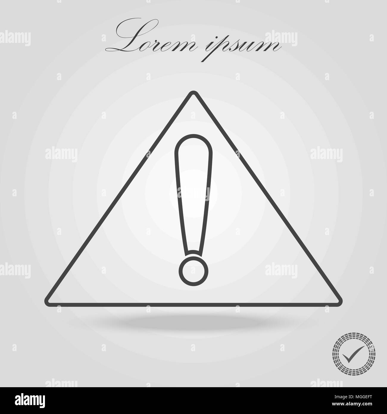 The attention icon. Danger symbol. Flat Vector illustration. Vector ...