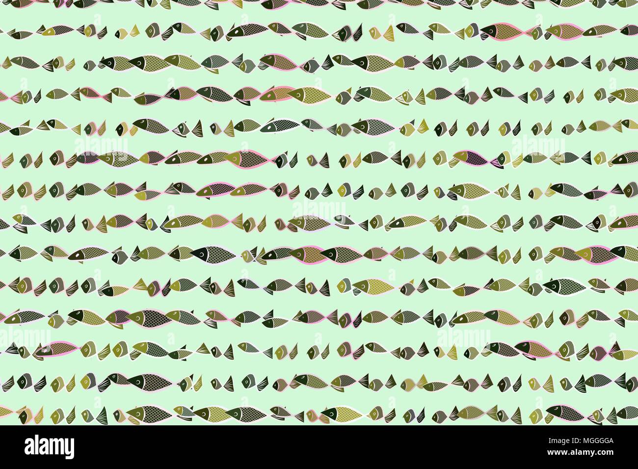 Hand drawn fish illustrations background, good for graphic design ...