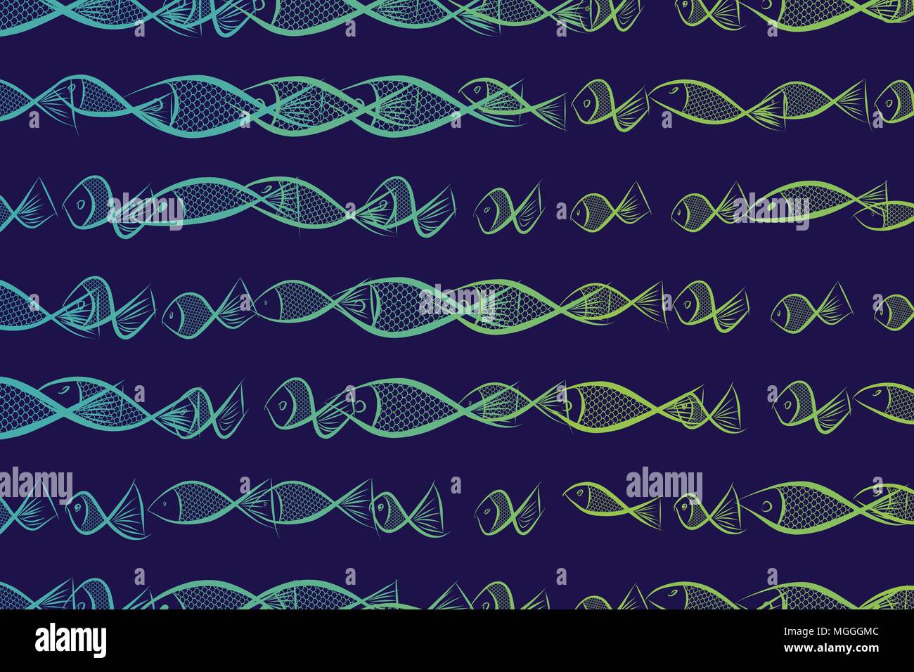 Hand drawn fish illustrations background, good for graphic design ...