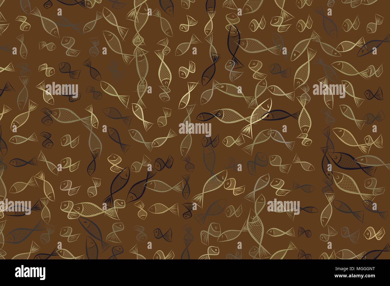 Hand drawn fish illustrations background, good for graphic design ...