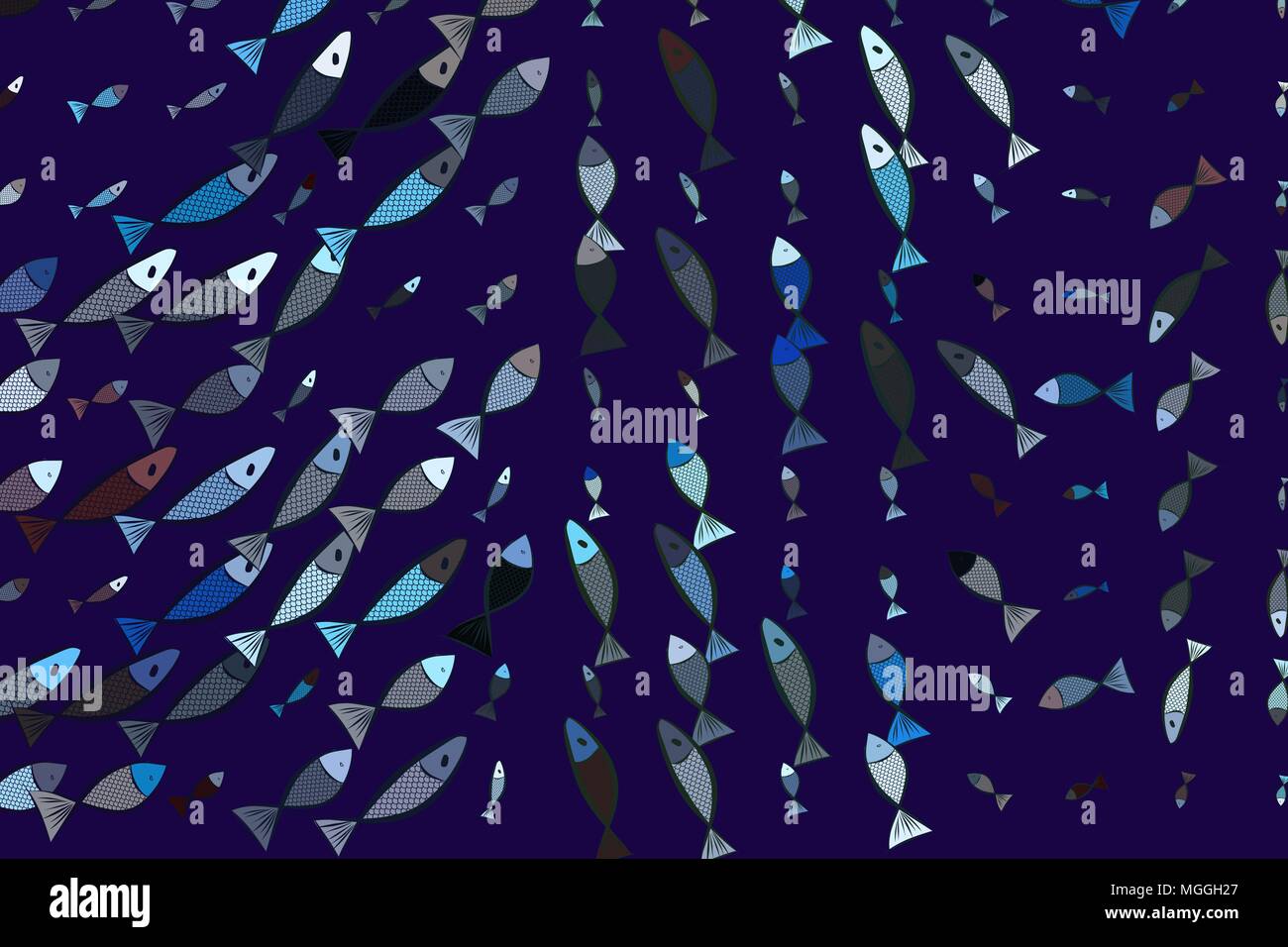 Illustrations of fish. Good for web page, wallpaper, graphic design ...