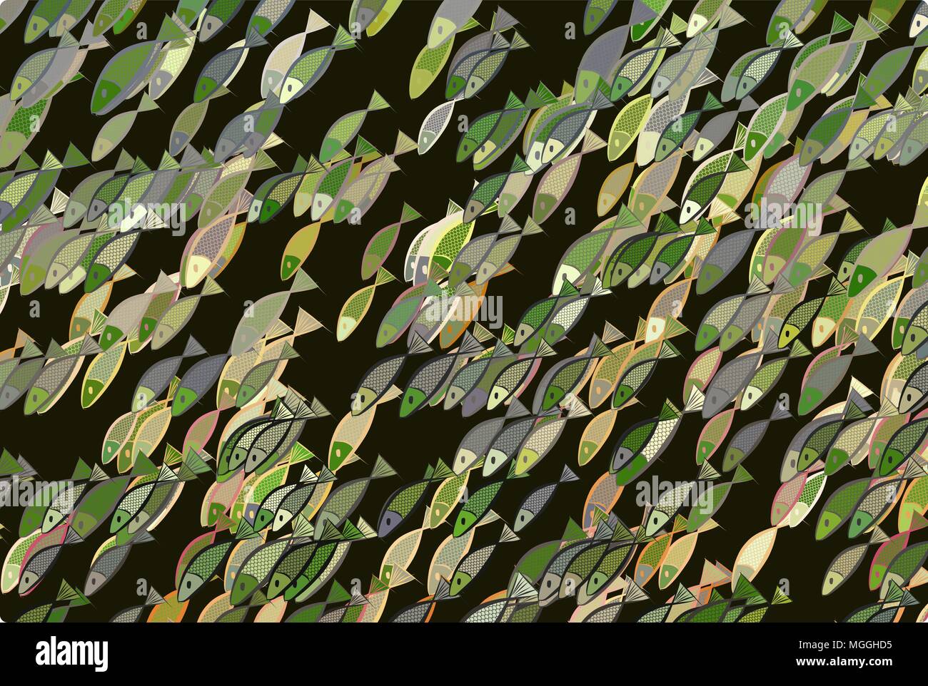 Hand drawn fish illustrations background, good for graphic design ...