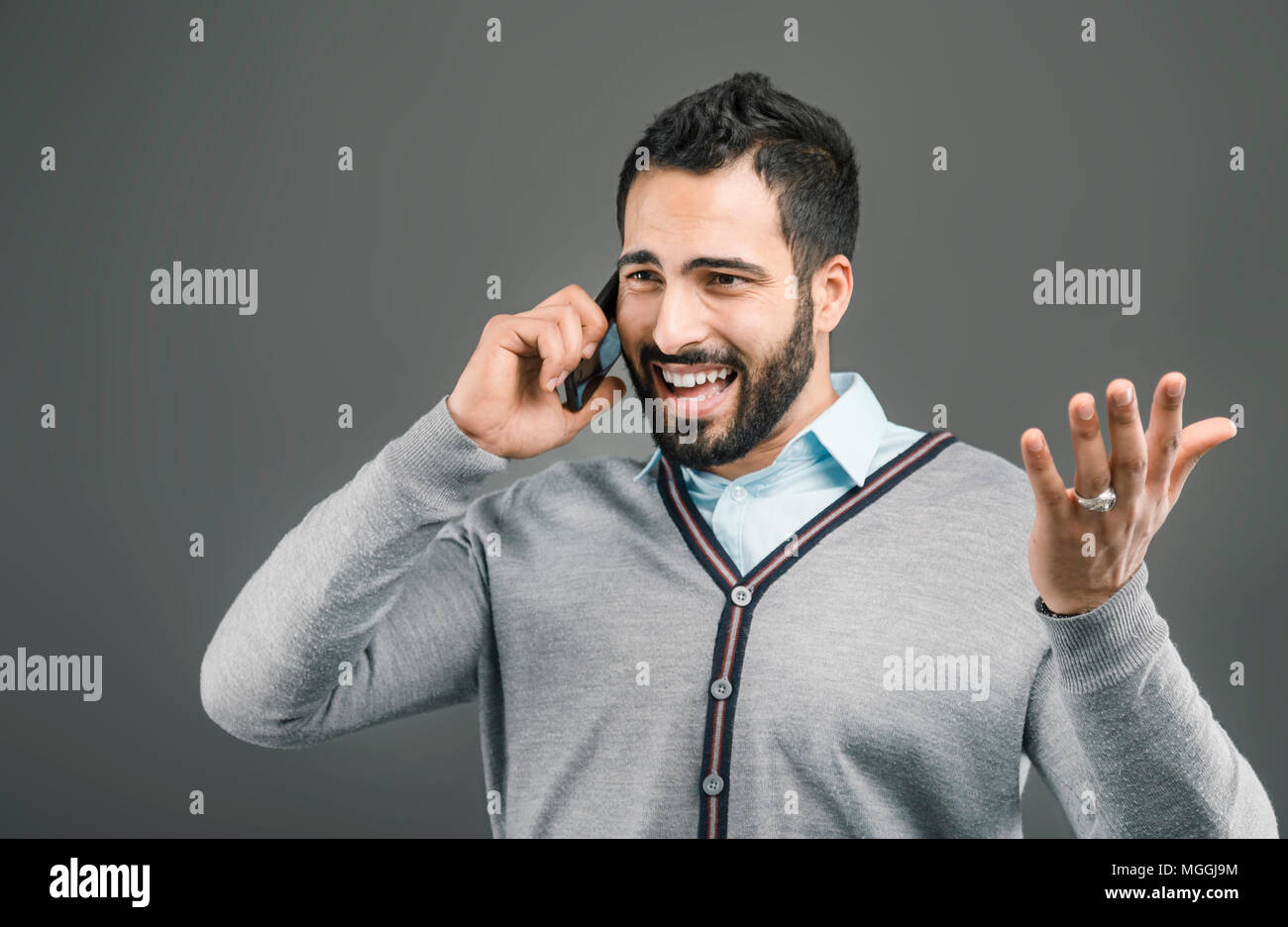 Man Angry with Phone Stock Photo - Alamy