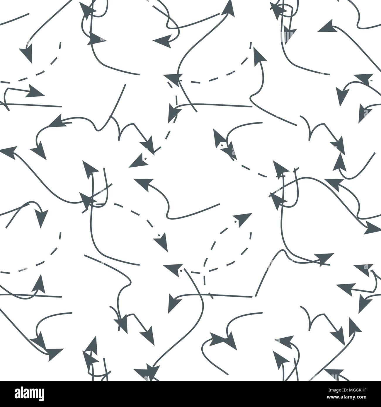 Arrow seamless pattern. Vector seamless pattern with drawn arrows eps ...
