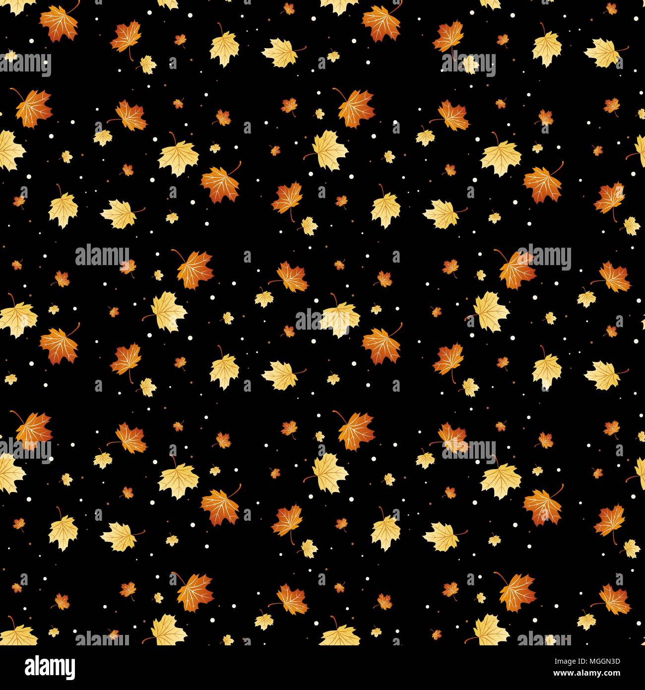 Autumn Leaves seamless background. Vector illustration. EPS 10 Stock ...