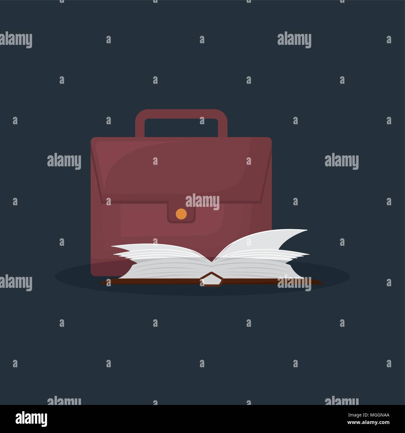 portfolio and book over black background, colorful design. vector ...