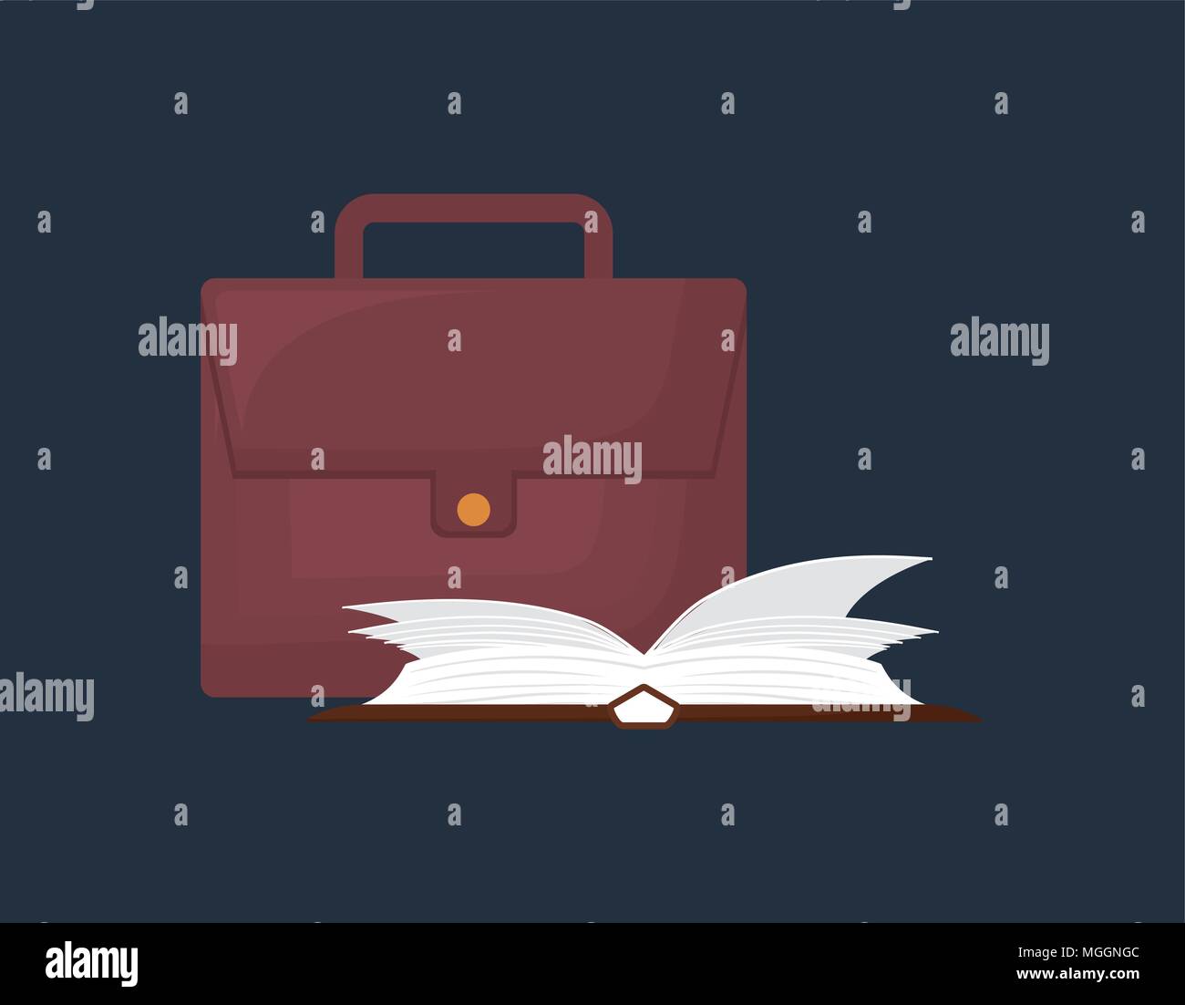 portfolio and book over blue background, colorful design. vector ...
