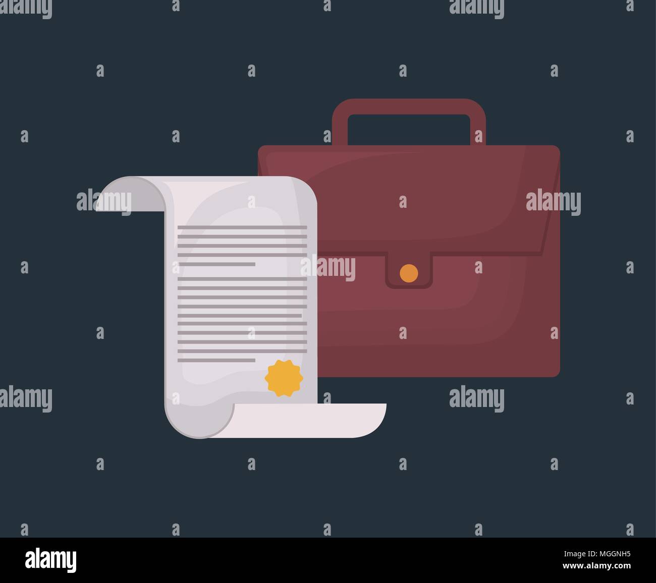 portfolio and contract document over black background, colorful design ...