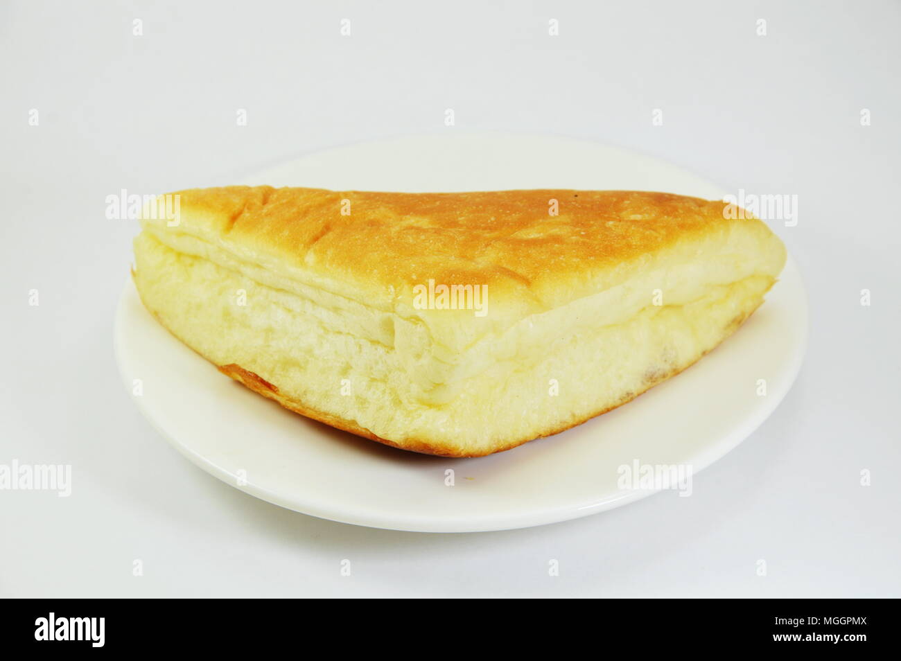 triangle bread filling tuna on dish Stock Photo - Alamy