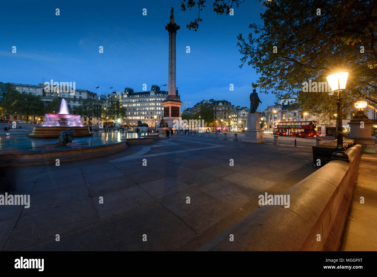 Trafalgar Square at Dusk, London, UK Stock Photo - Alamy