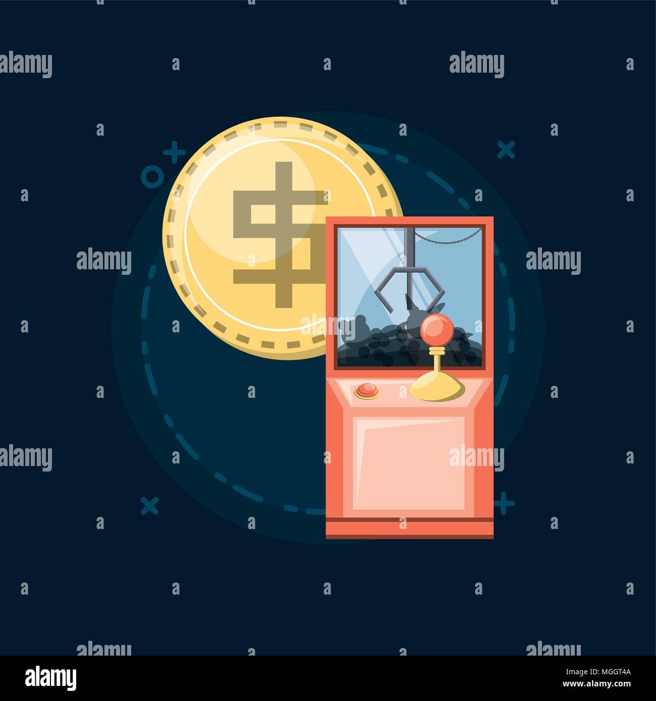 Claw machine arcade Stock Vector Images - Alamy