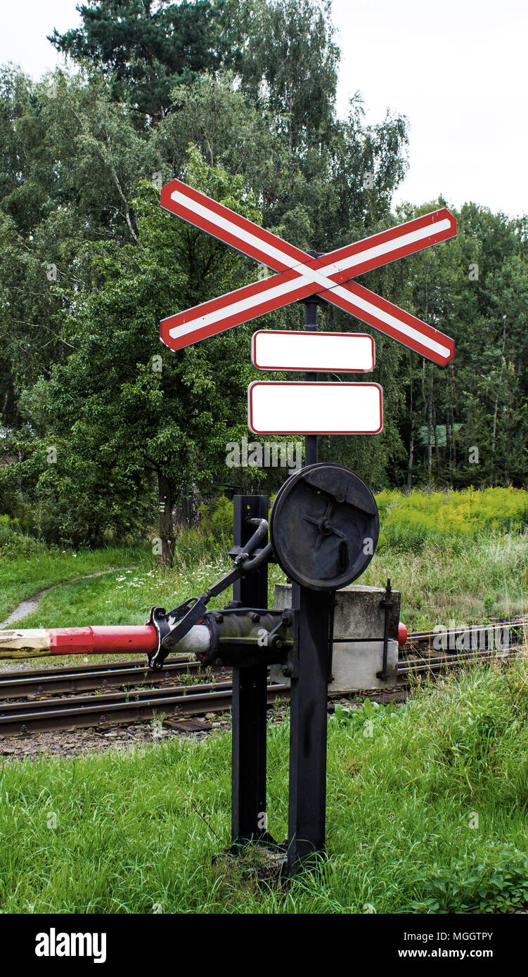 Open railway level crossing hi-res stock photography and images - Alamy