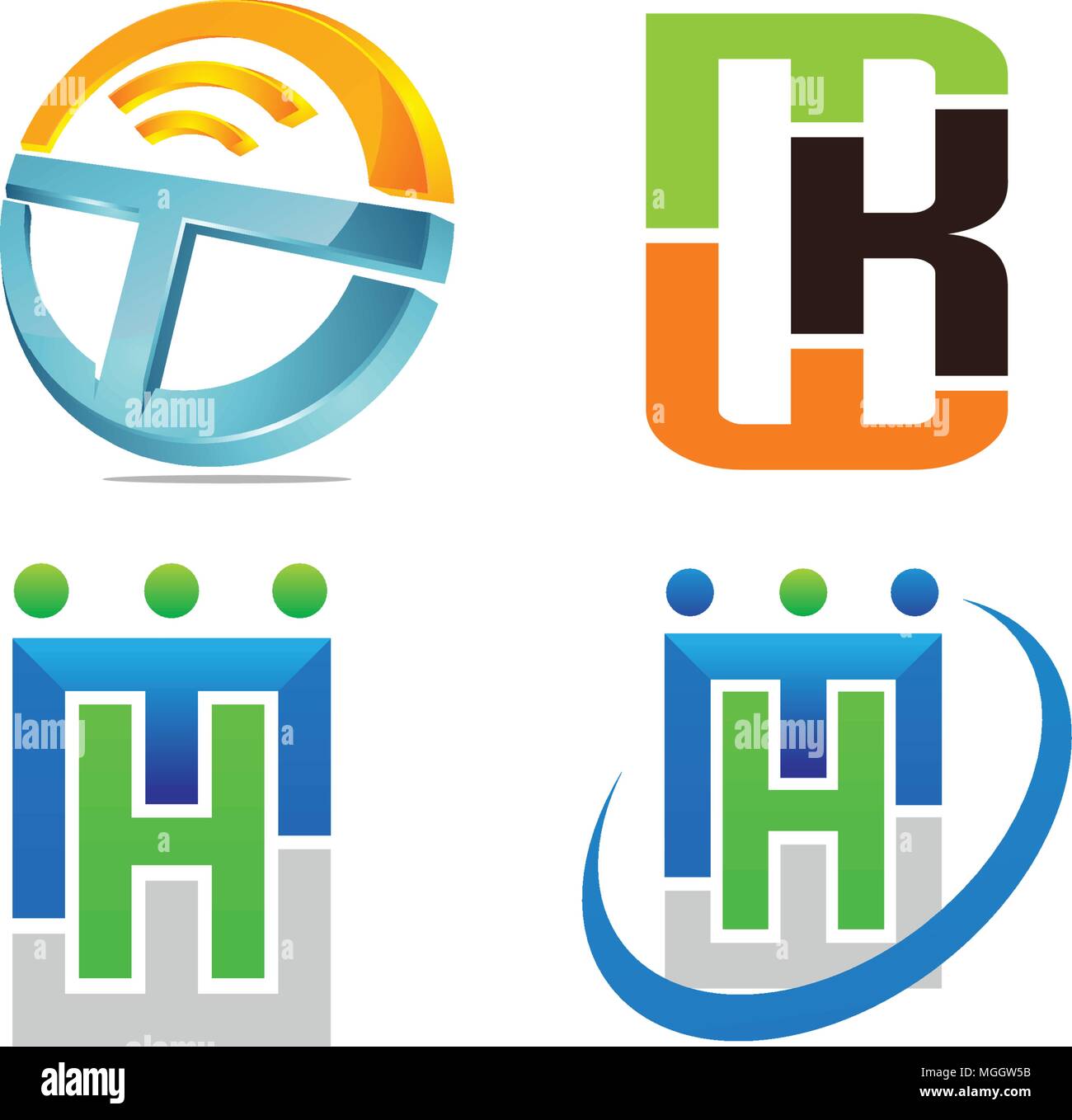 Logotype Modern Template Set Stock Vector Image & Art - Alamy