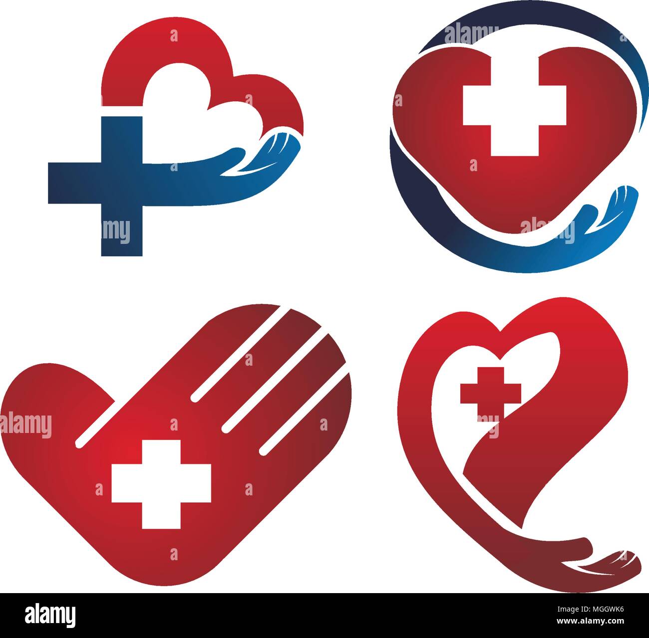 Heart Care Template Set Stock Vector Image & Art - Alamy