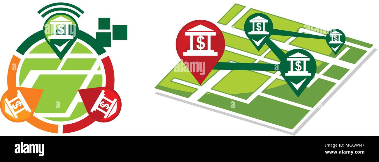 Business Map Network Set Stock Vector Image & Art - Alamy