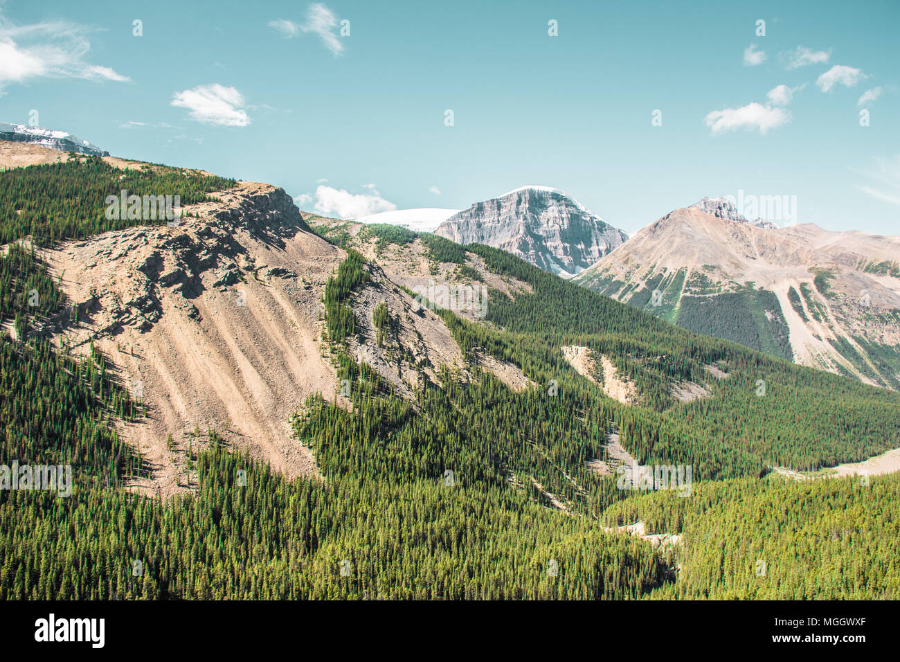 Jasper National Park mountain range view Stock Photo - Alamy