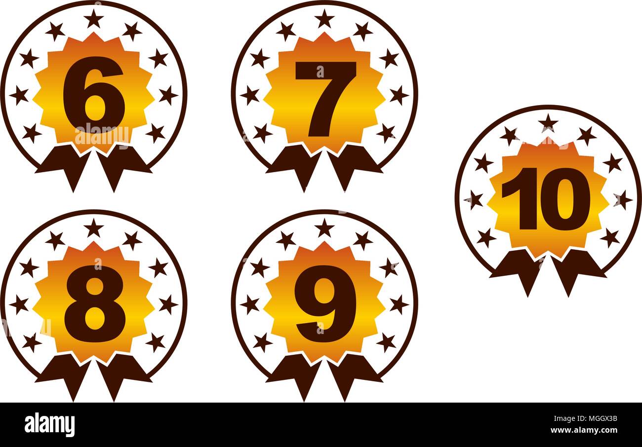 Number Vector Template Set Stock Vector Image & Art - Alamy