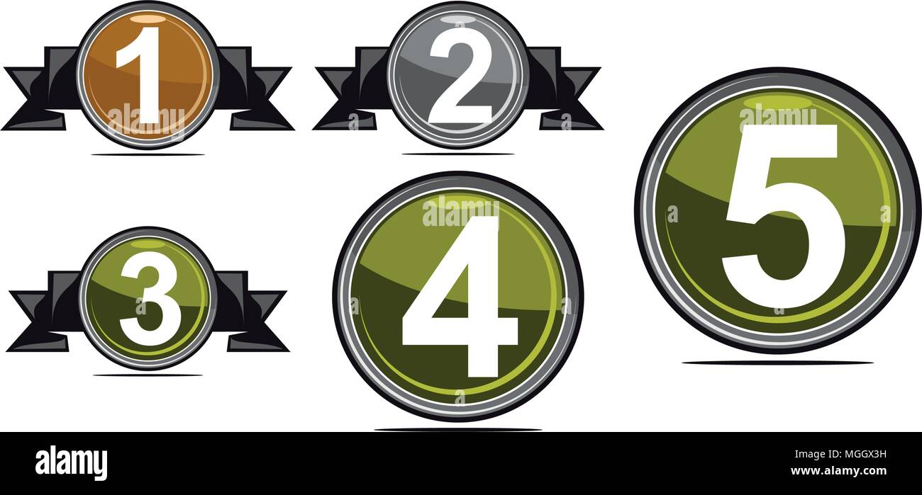 Modern Number Template Set Stock Vector Image & Art - Alamy