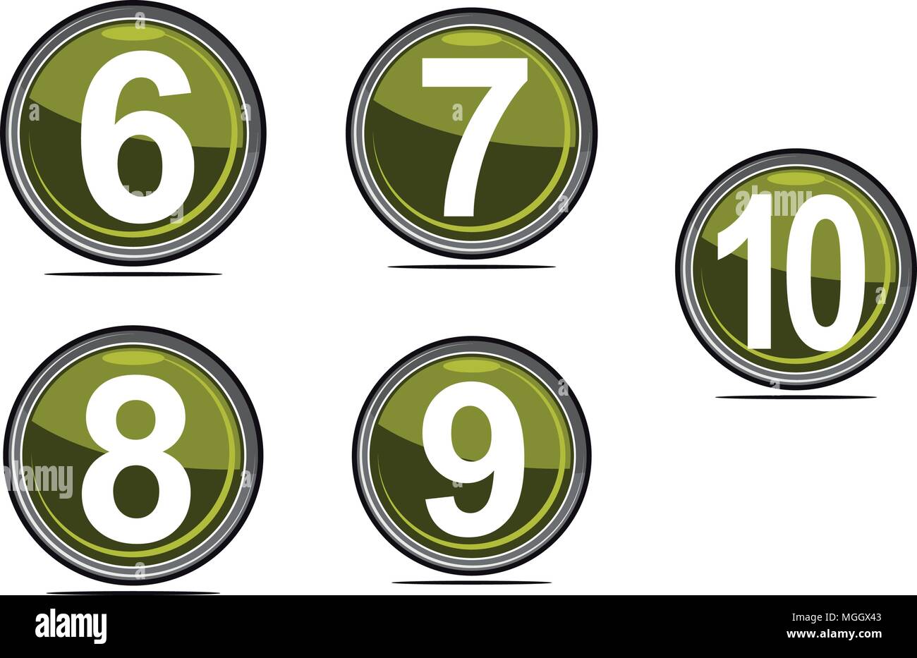 Modern Number Template Set Stock Vector Image & Art - Alamy