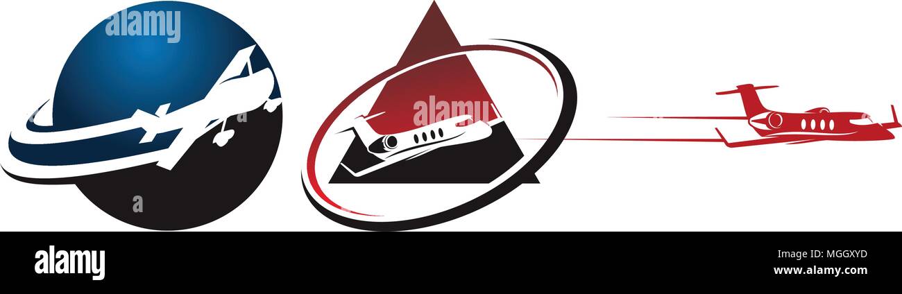 Airplane Travel Vector Template Set Stock Vector Image & Art - Alamy