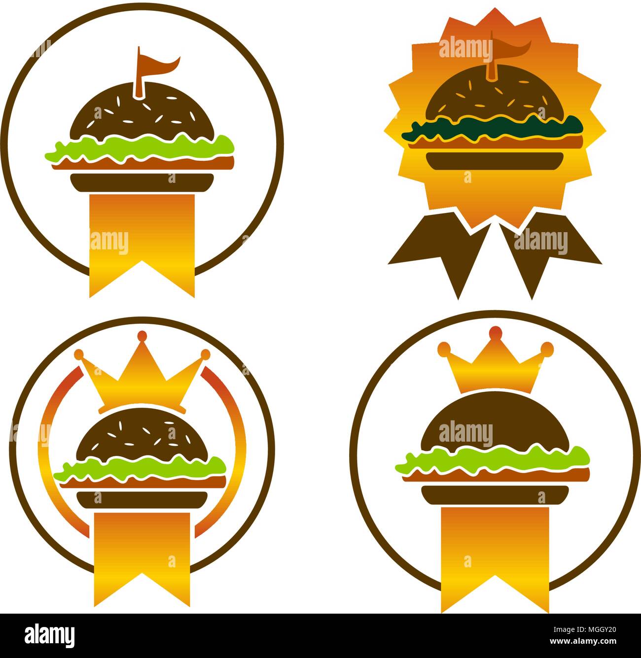 King Burger Template Set Stock Vector Image & Art - Alamy