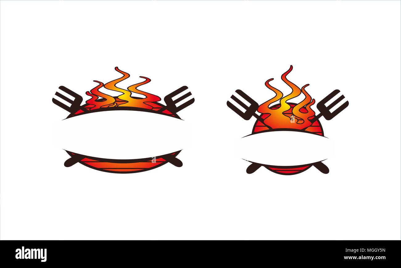 Campfire barbeque Stock Vector Images - Alamy