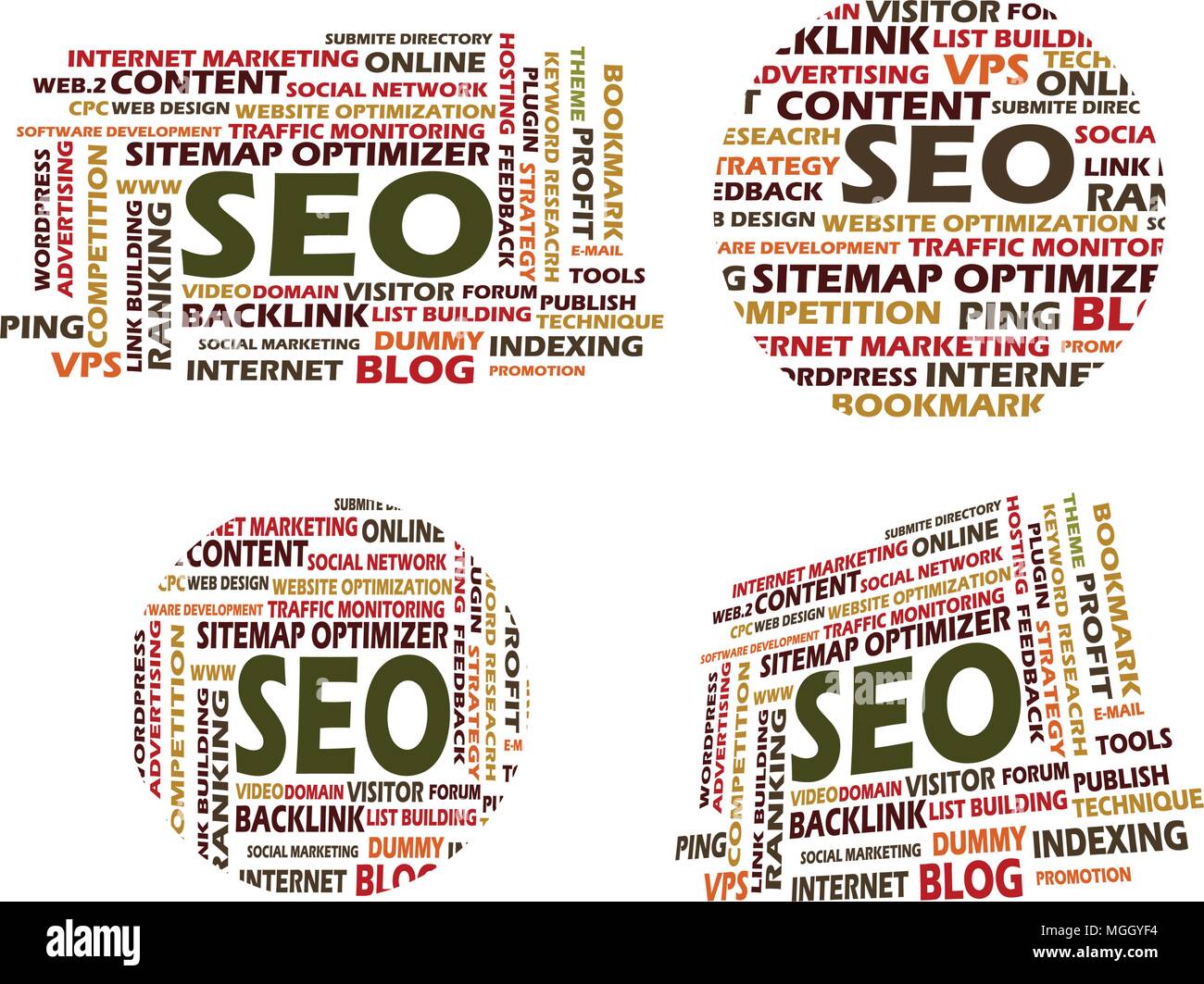 Search Engine Optimization Template Set Stock Vector Image & Art - Alamy