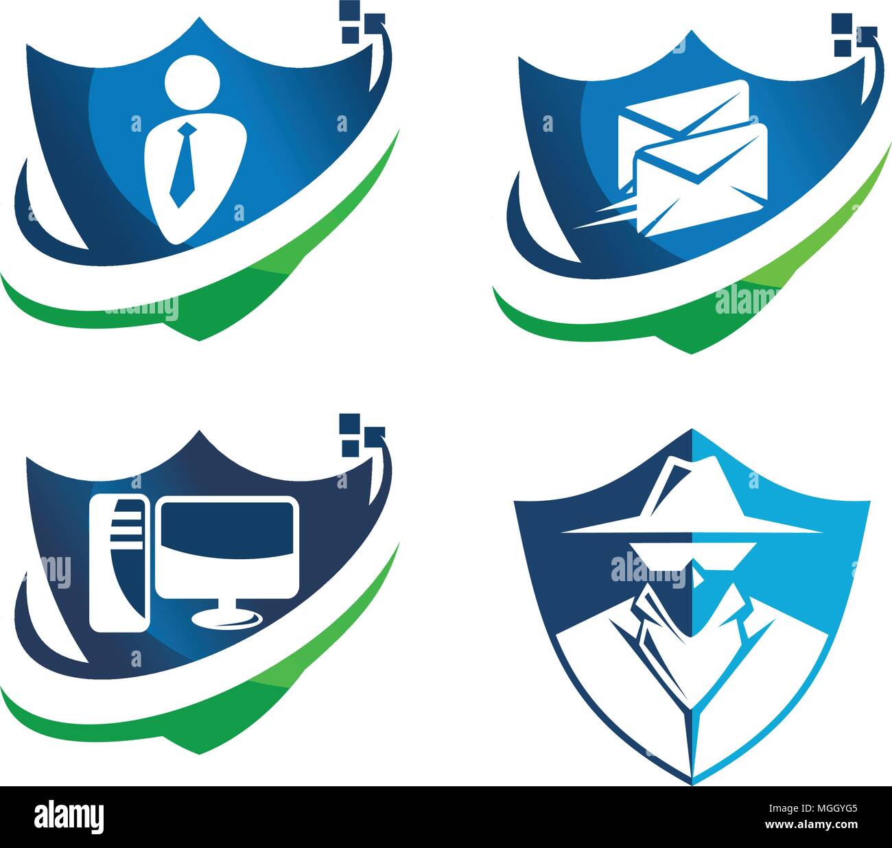 Global Security Shield Template Set Stock Vector Image & Art - Alamy