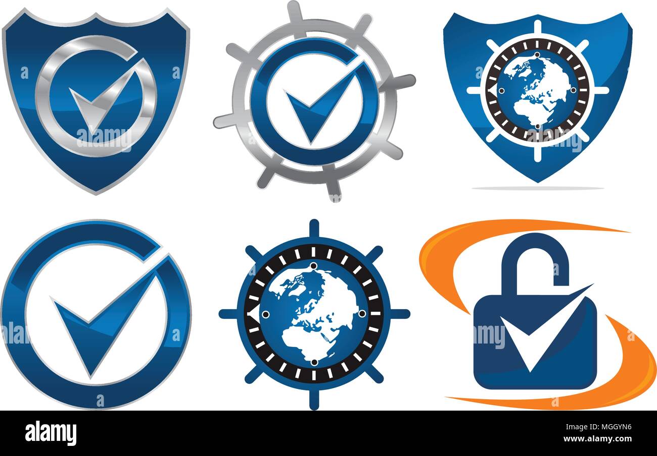 Global Security Template Set Stock Vector Image & Art - Alamy