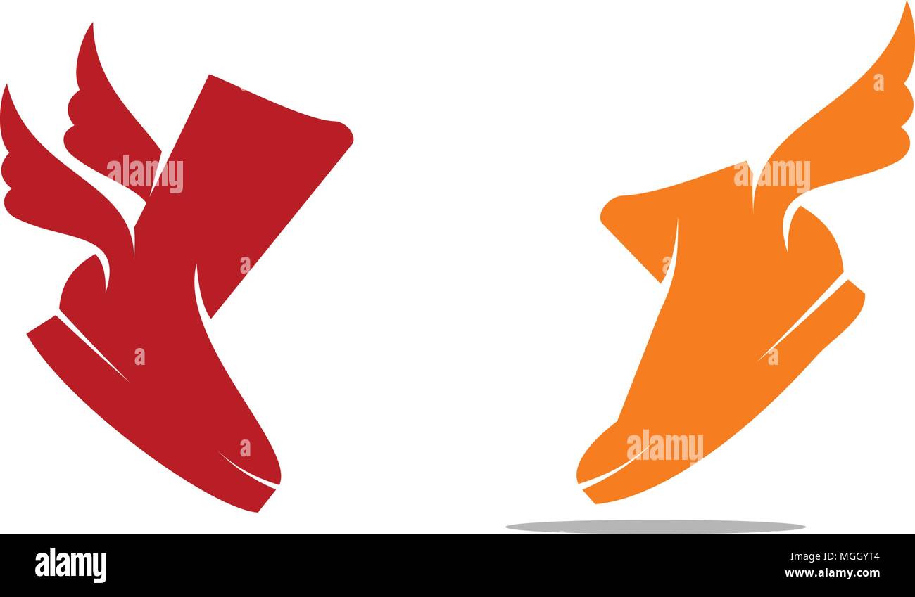 Shoes Wing Template Set Stock Vector Image & Art - Alamy