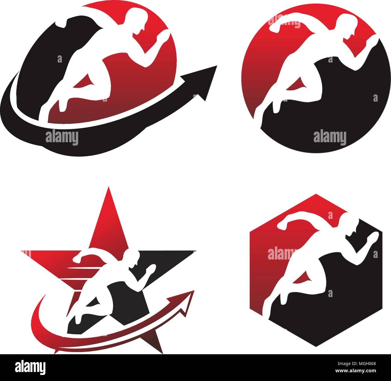 Athlete Sport Template Set Stock Vector Image & Art - Alamy