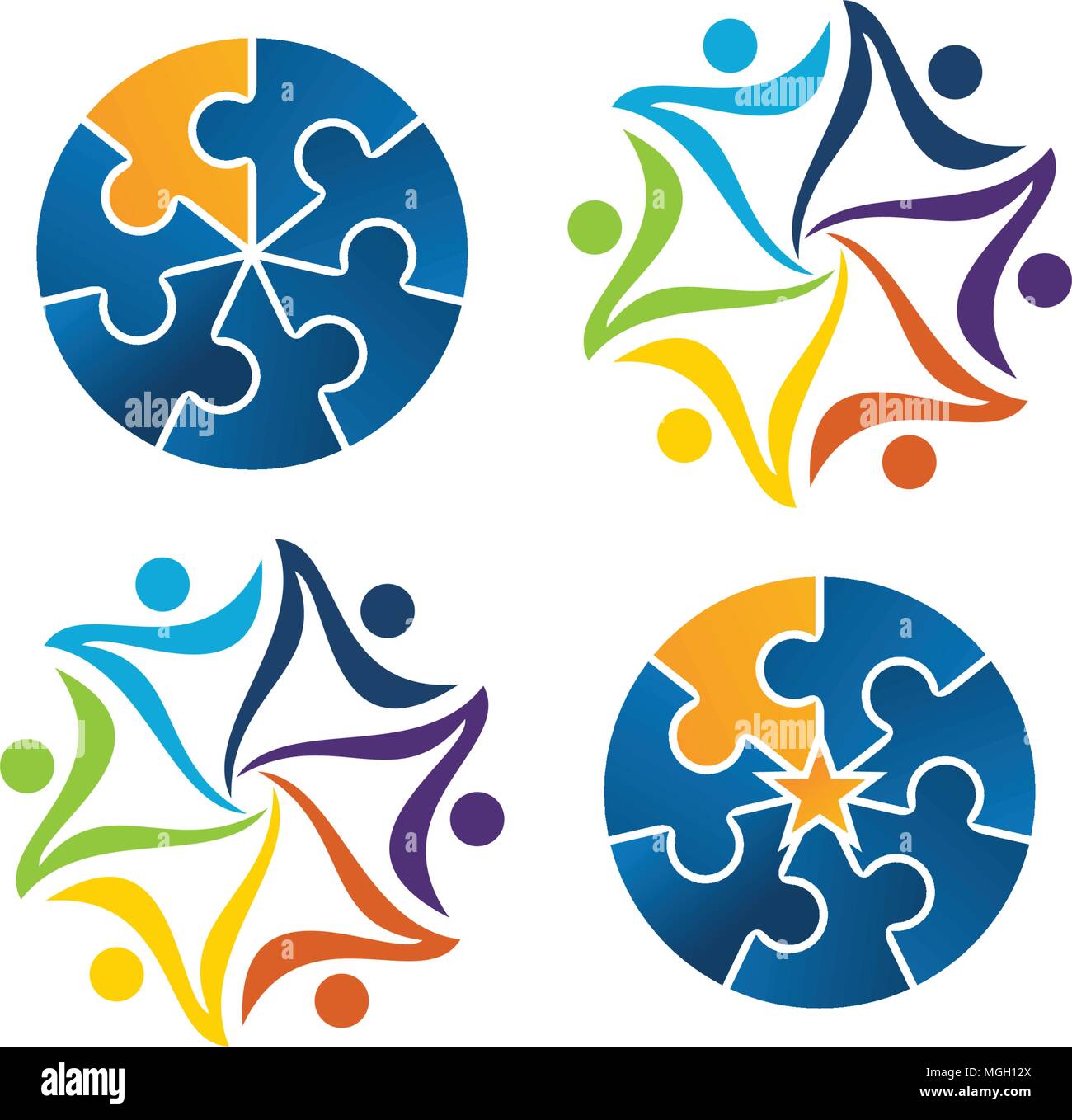 Global Leadership Teamwork Solutions Set Stock Vector Image & Art - Alamy