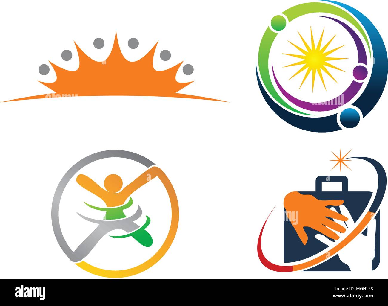 Global Leadership Teamwork Solutions Set Stock Vector Image & Art - Alamy