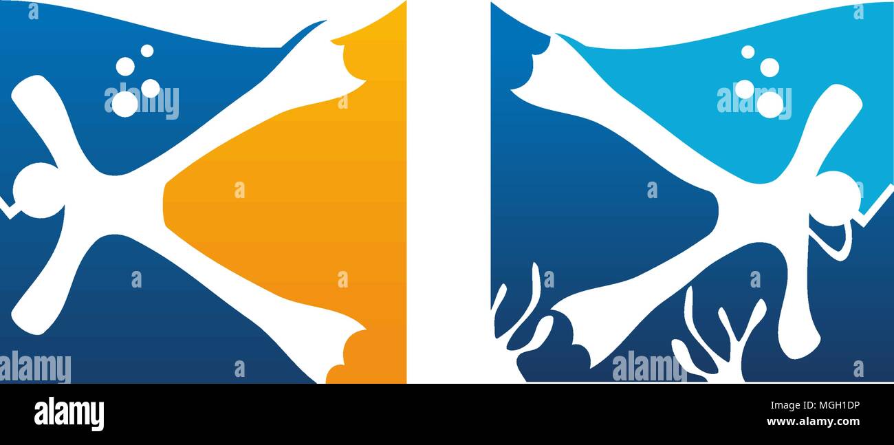 Diving Swimming Vector Template Set Stock Vector Image & Art - Alamy
