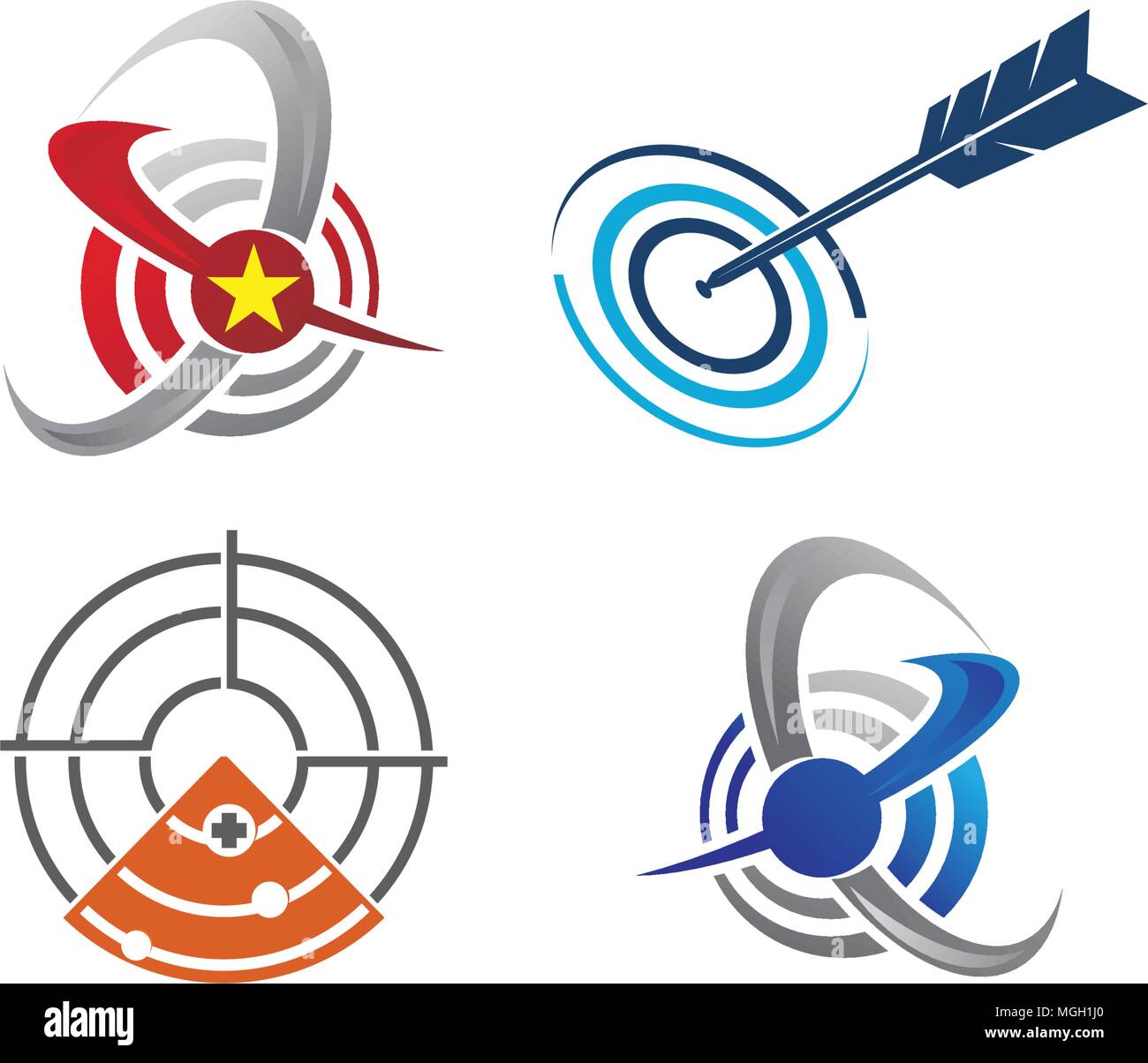 Business Target Template Set Stock Vector Image & Art - Alamy