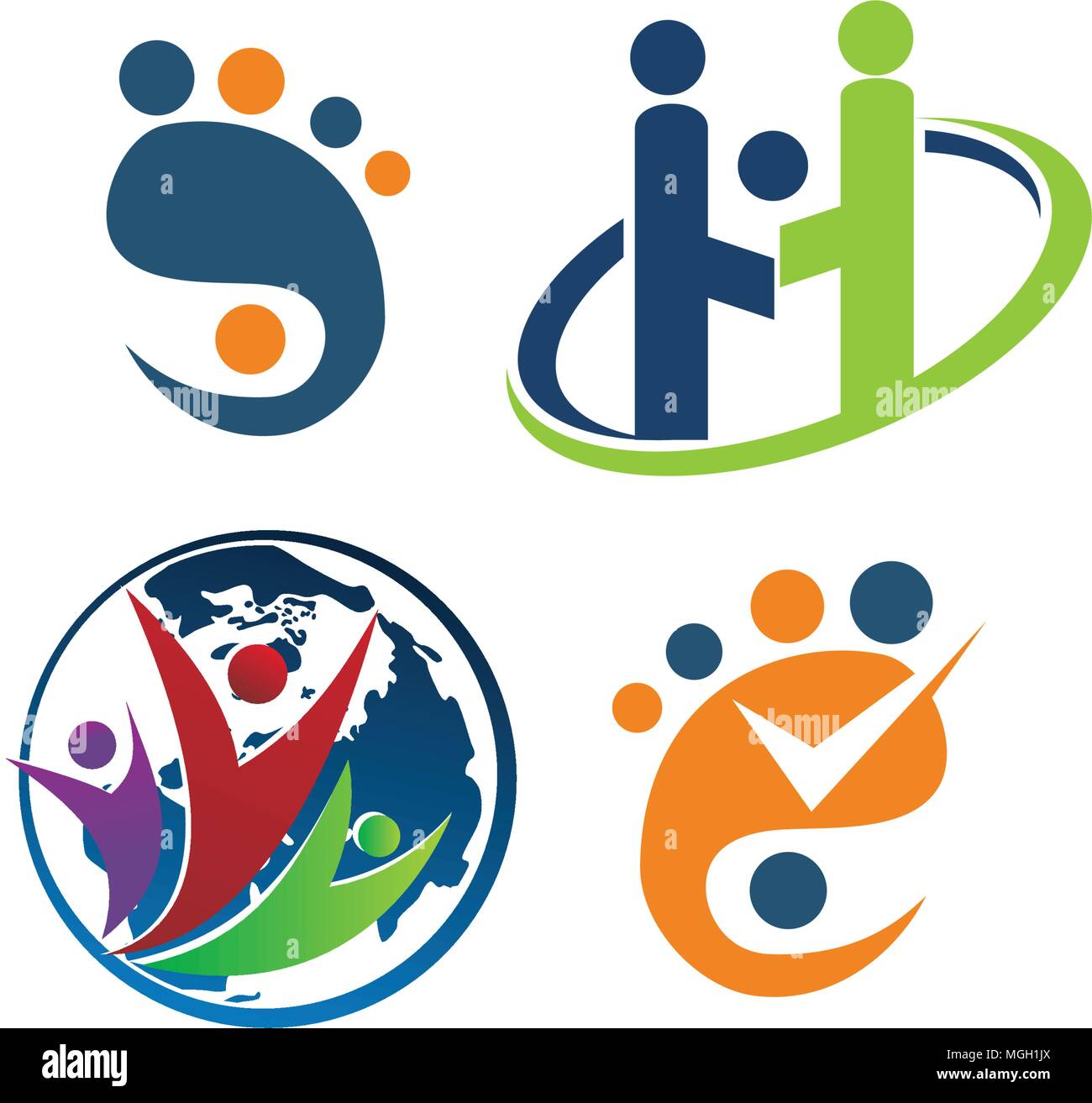 Global Leadership Teamwork Solutions Set Stock Vector Image & Art - Alamy