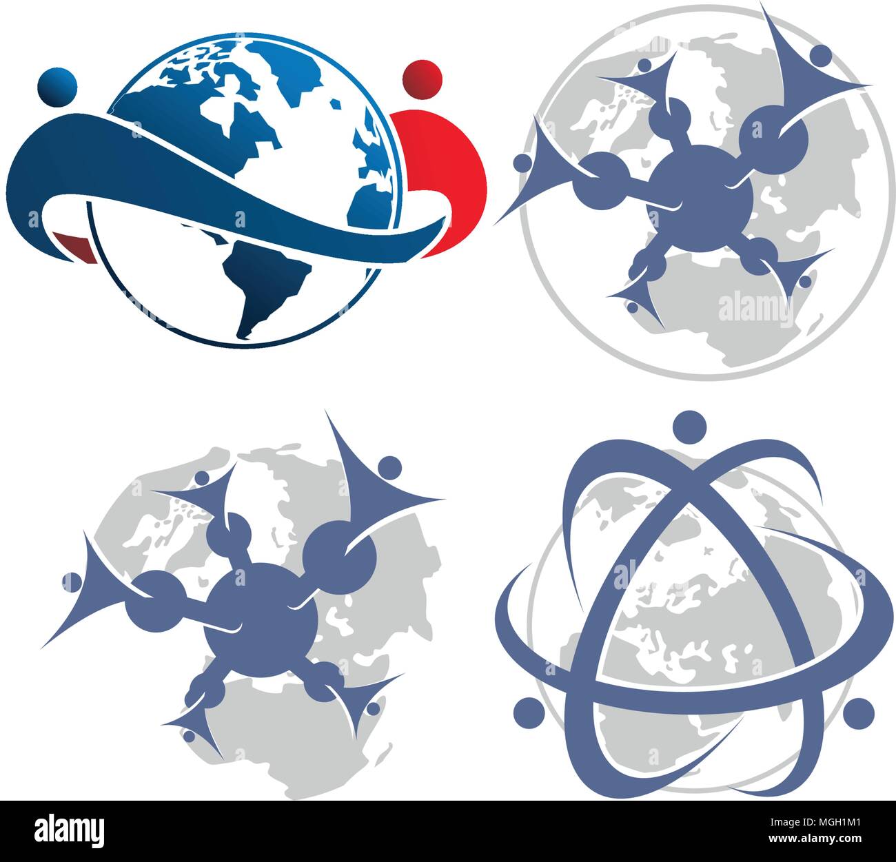 Global Leadership Teamwork Solutions Set Stock Vector Image & Art - Alamy