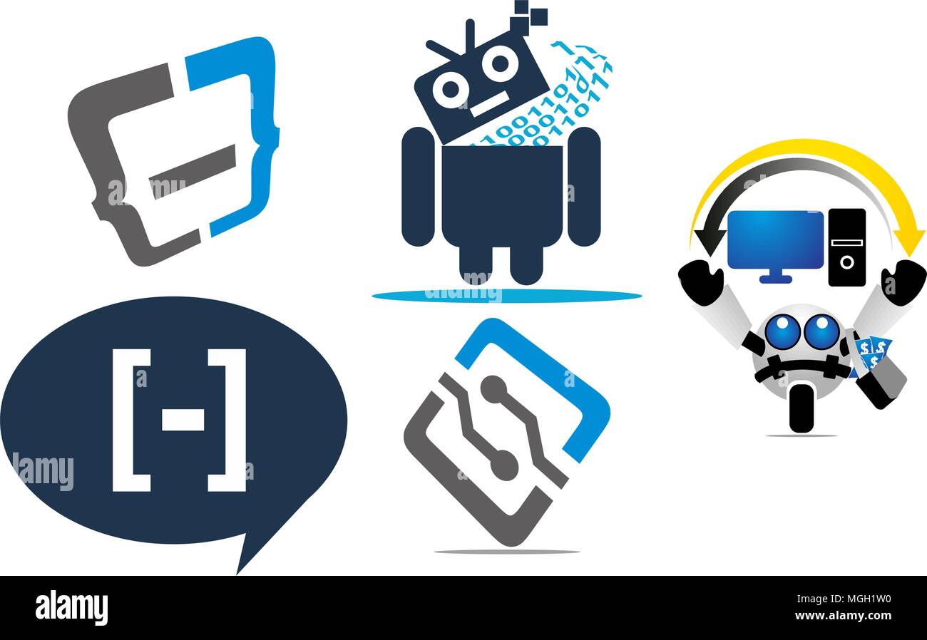 Programming robot software Stock Vector Images - Alamy