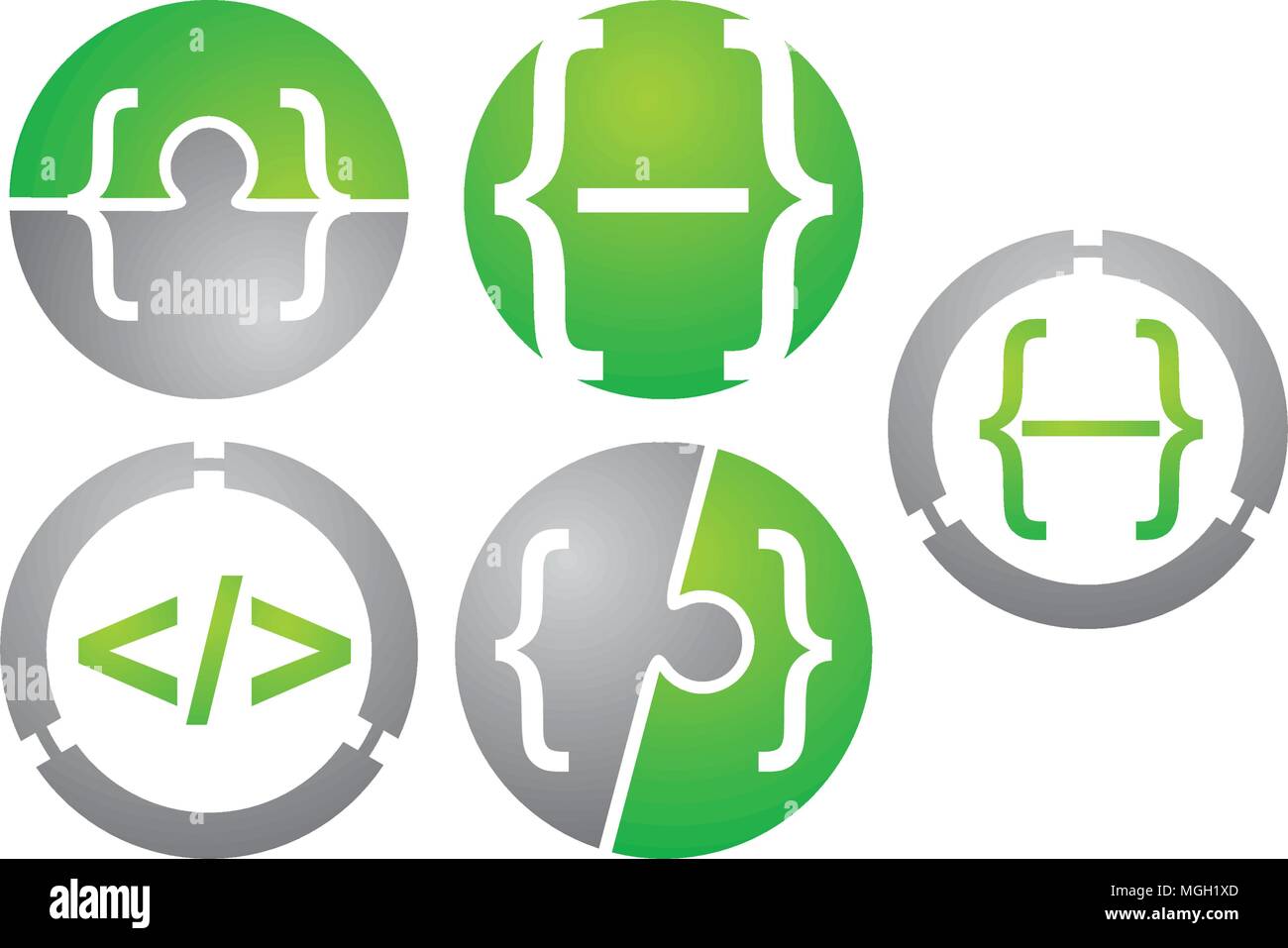 Integrated Program Code Set Stock Vector Image & Art - Alamy