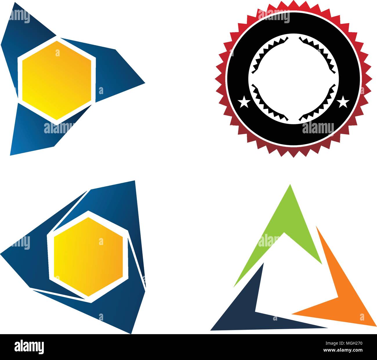 Template Emblem Blank Set Stock Vector Image & Art - Alamy