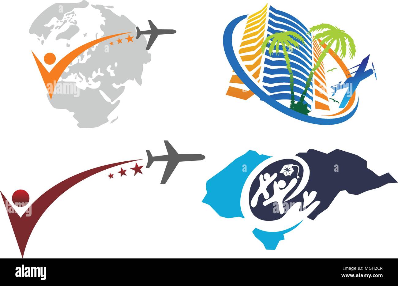 Freedom Travel Template Set Stock Vector Image & Art - Alamy