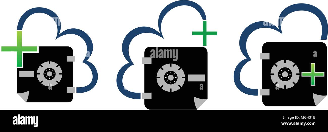 Digital Document Cloud Secure Vault Set Stock Vector Image & Art - Alamy