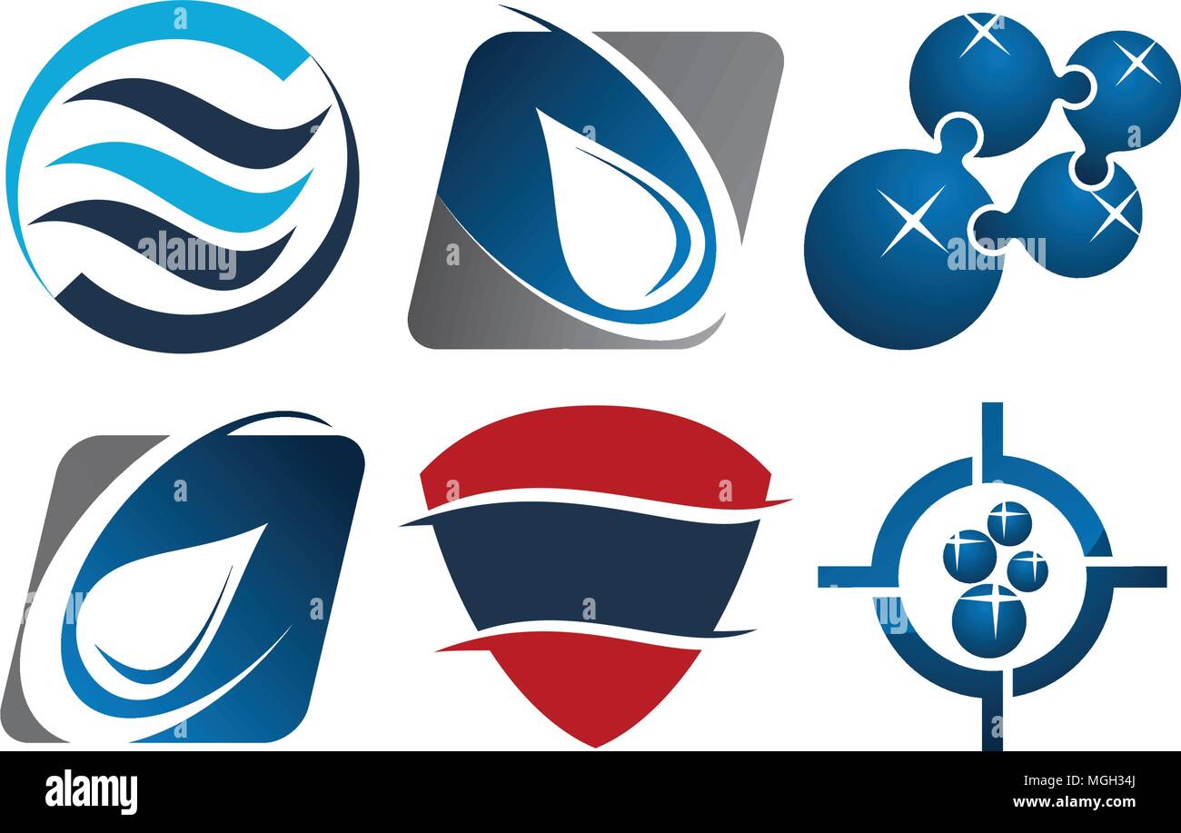 Water Solution Template Set Stock Vector Image & Art - Alamy