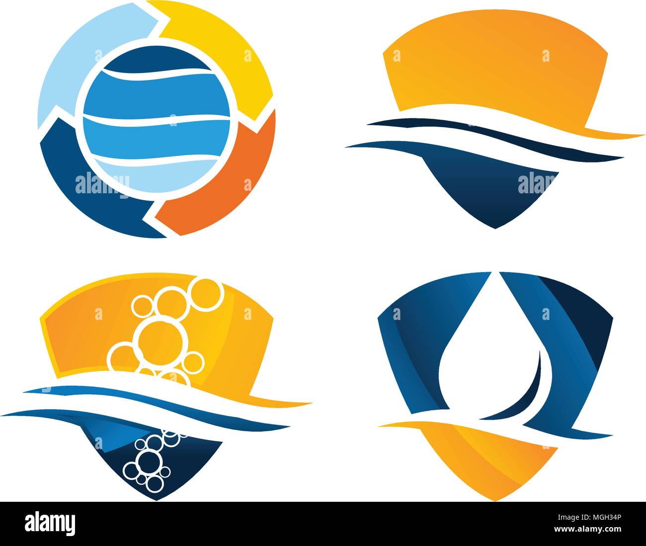Water Solution Template Set Stock Vector Image & Art - Alamy