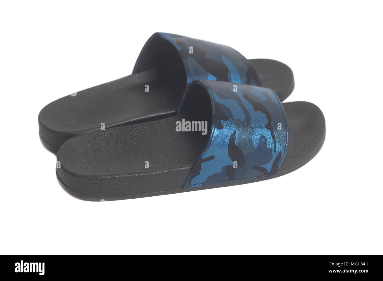 Men's Slippers Camouflage Military isolated on a white background Stock ...