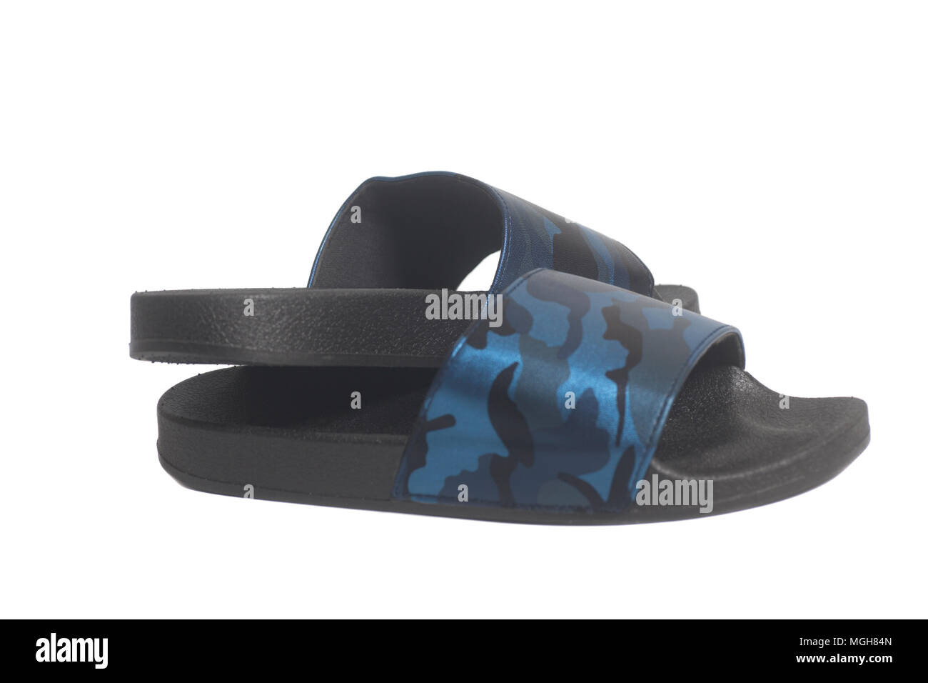 Men's Slippers Camouflage Military isolated on a white background Stock ...